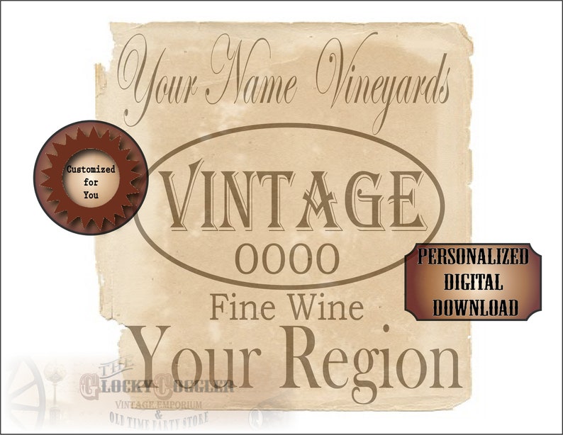 CUSTOM Bootlegger Labels Printable Set 1 Jpg of 6 Bottle | Etsy