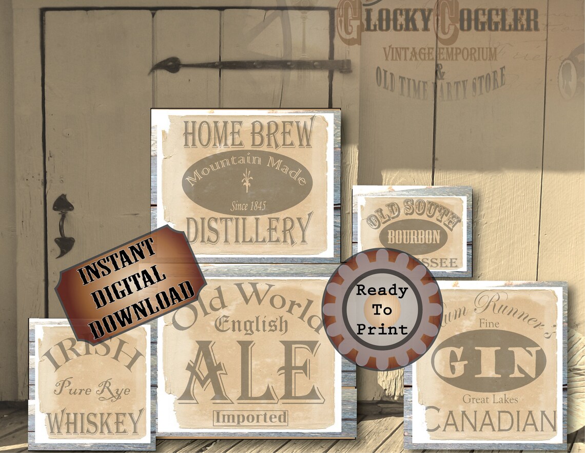 THE Original Bootlegger Crate Labels Prohibition Speakeasy - Etsy