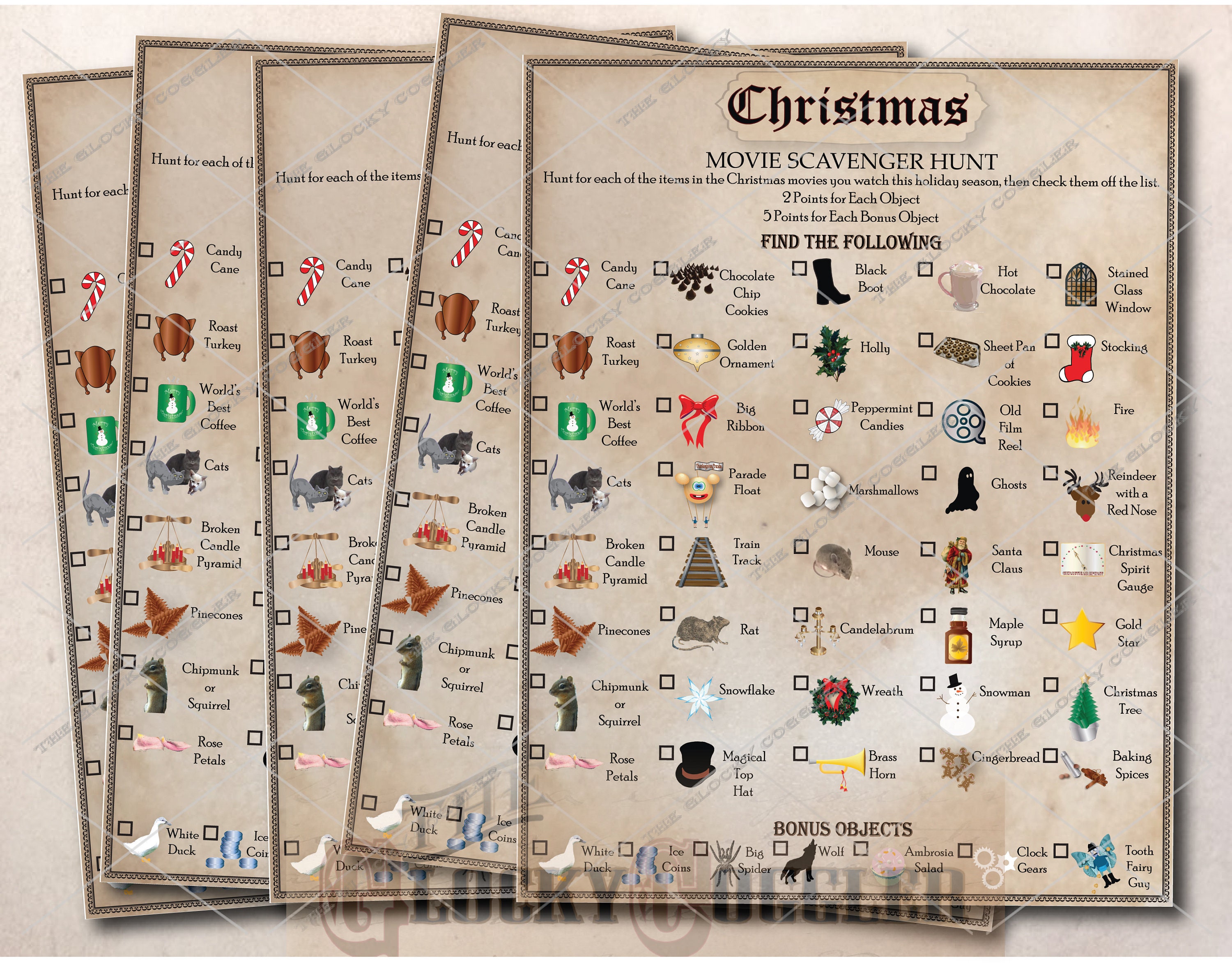 Christmas Movie SCAVENGER HUNT Printable File Family Night Social ...