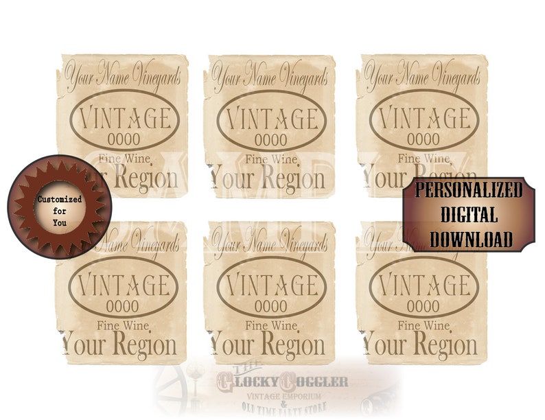 CUSTOM Bootlegger Labels Printable Set 1 Jpg of 6 Bottle | Etsy