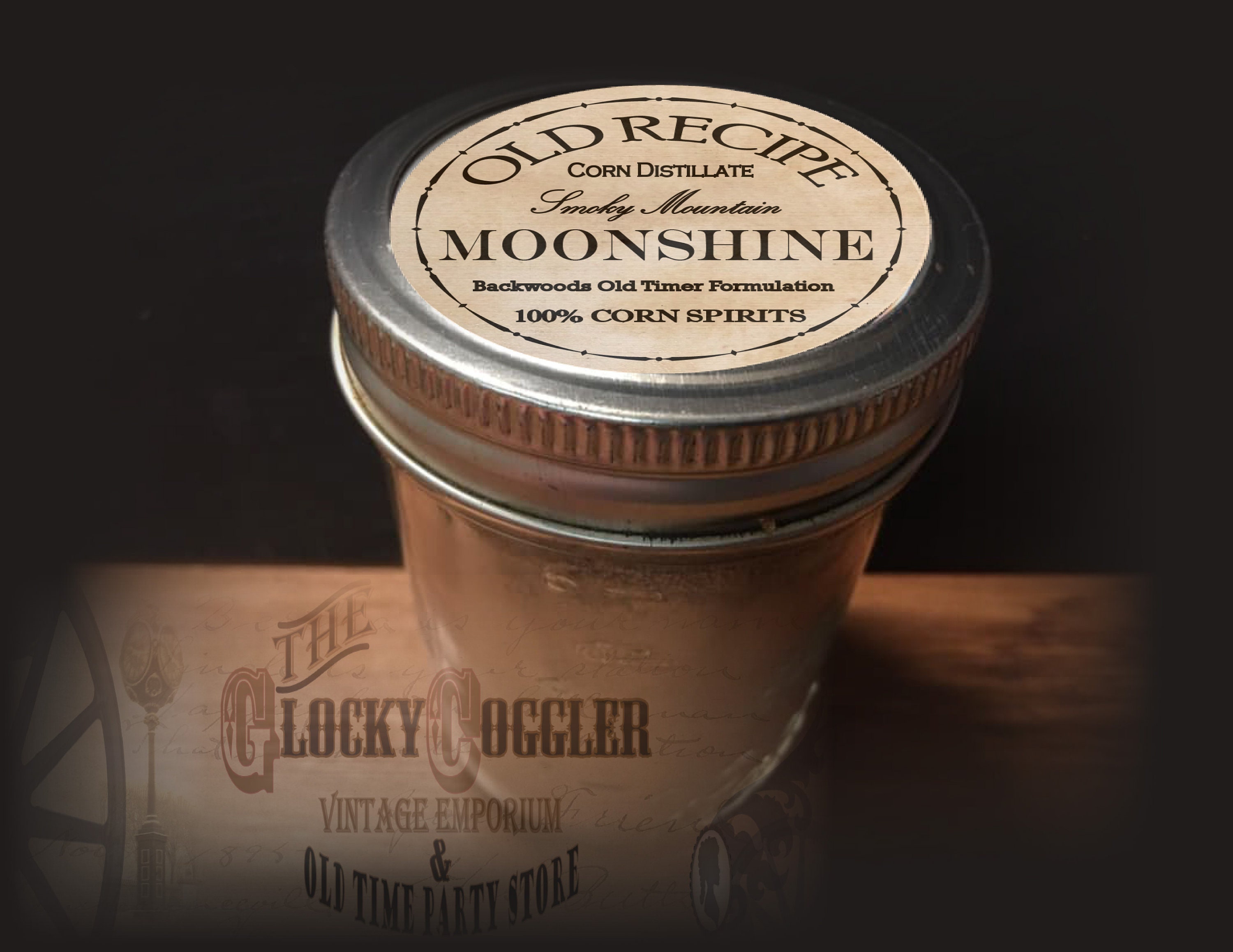 OLD RECIPE MOONSHINE Printable Aged Jar Labels Png, Jpg, Svg ~ Sheet of ...