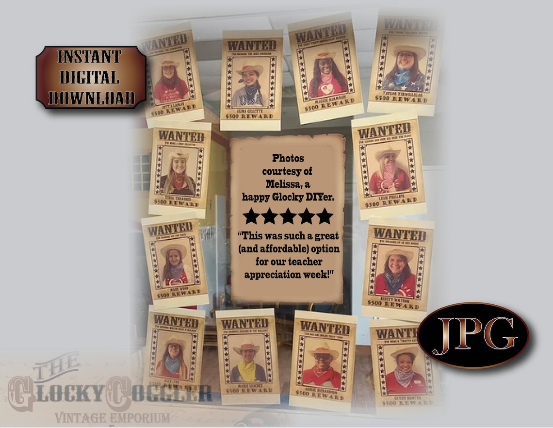DIY Blank WANTED Poster Printable ~ Space for Photo, Crime, Name ...
