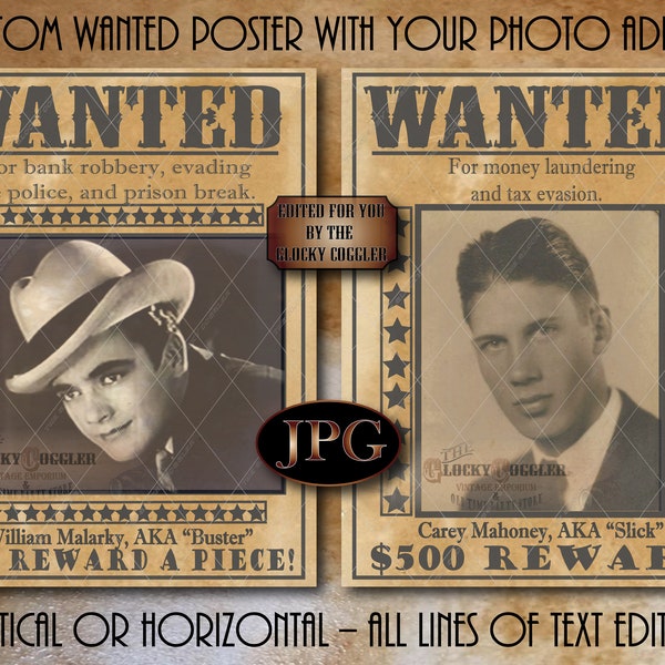 Wanted Poster - Etsy