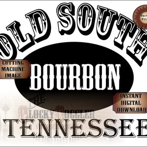 Tennessee Bourbon Label Files Set Svg Pdf Png Eps Dxf - Etsy