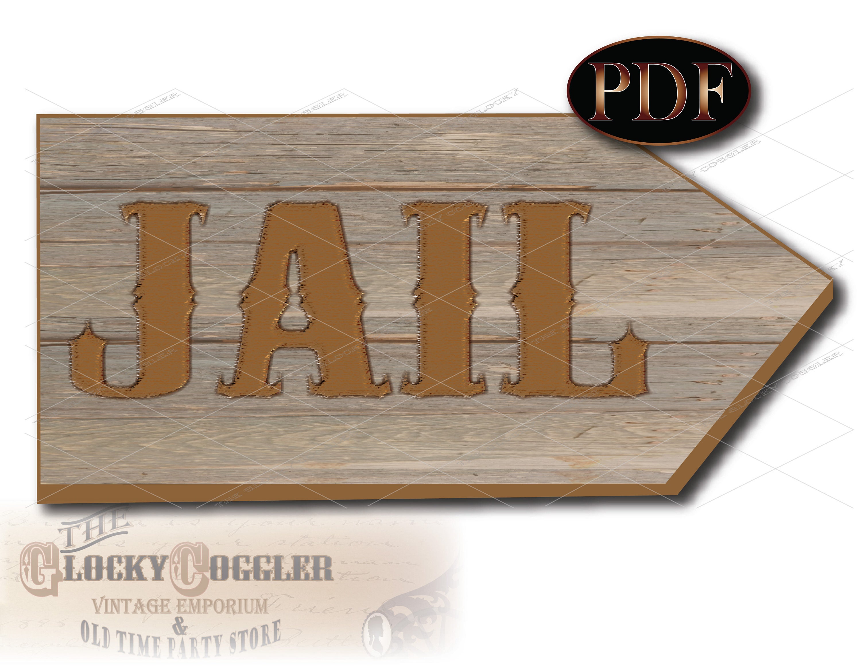 Wild West Town Directional Signs Printable 5 Life Size | Etsy