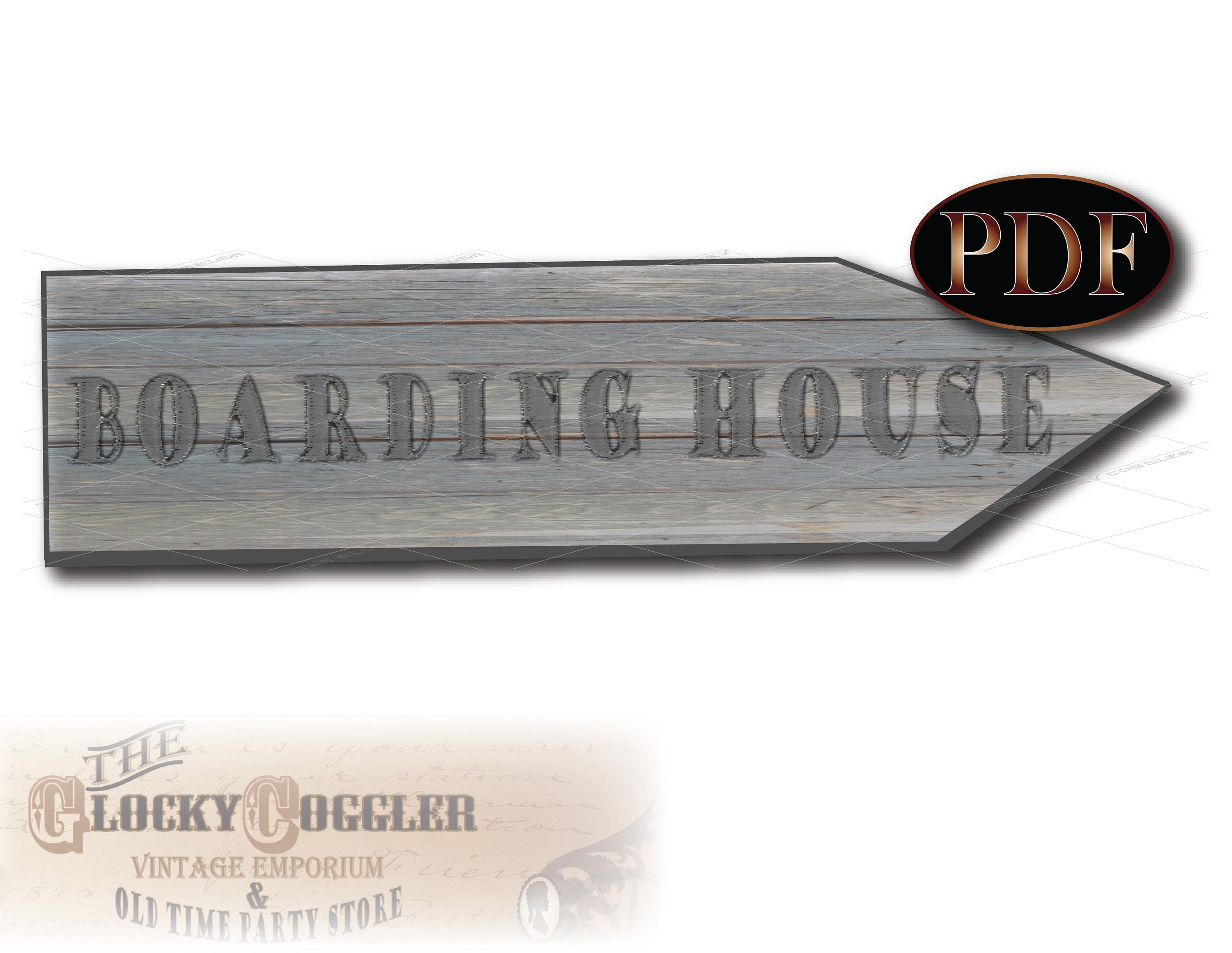 Wild West Town Directional Signs Printable 5 Life Size | Etsy