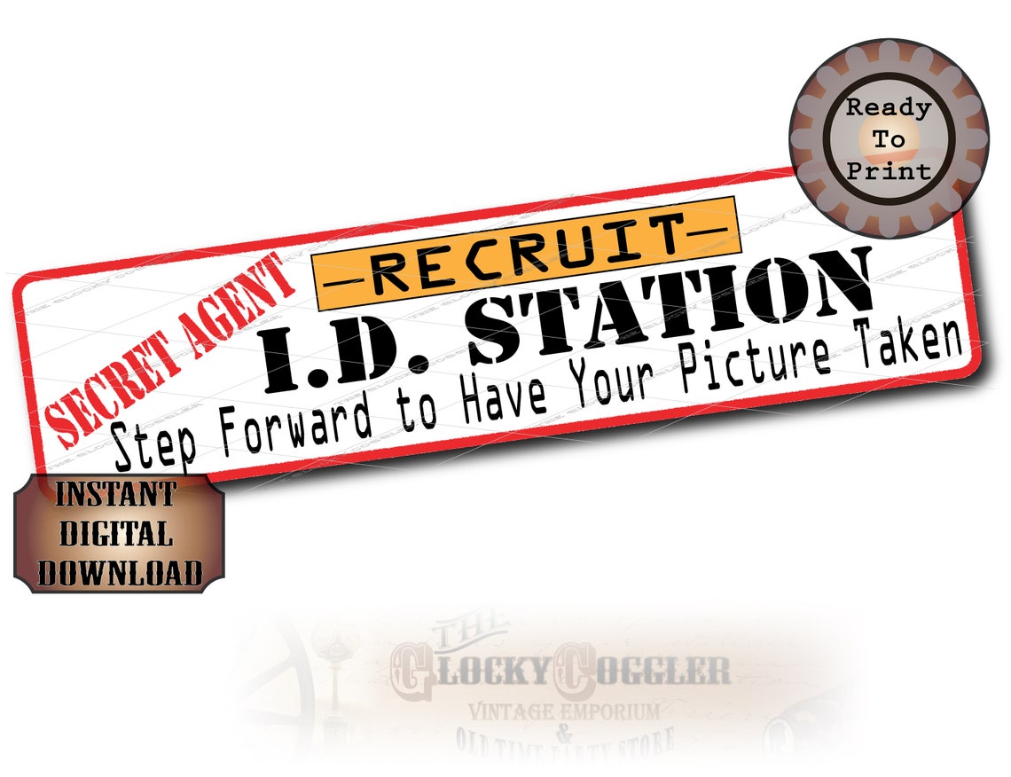 Spy Secret Agent Banner Digital MURDER MYSTERY Detective Party - Etsy