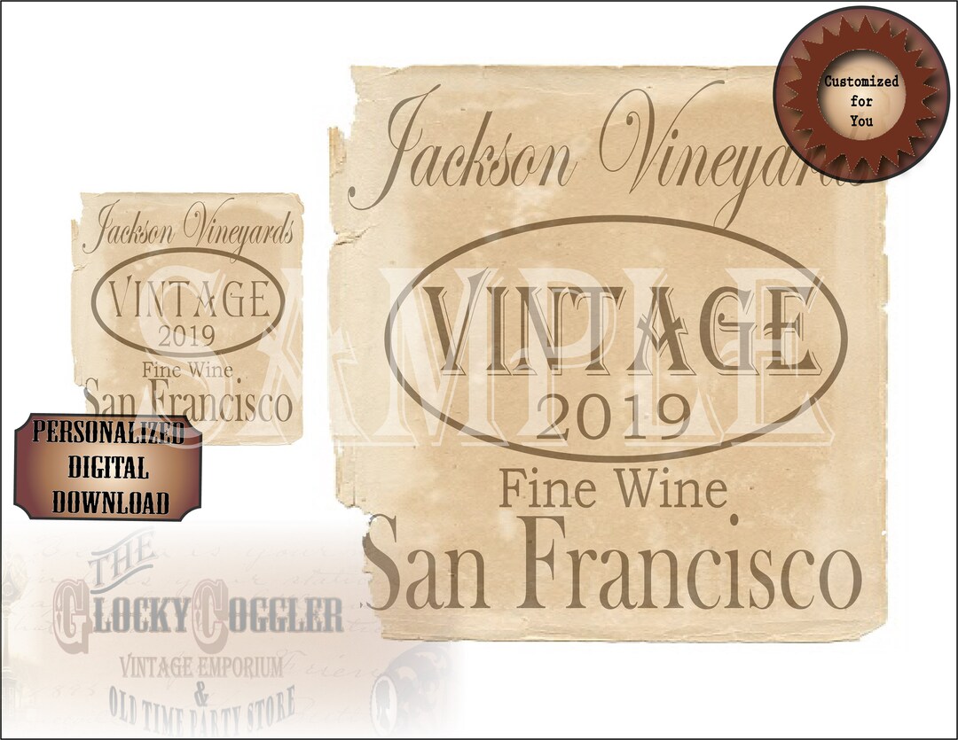 CUSTOM Bootlegger Labels Printable Set ~ 1 Jpg of 6 Bottle Labels, 1 ...
