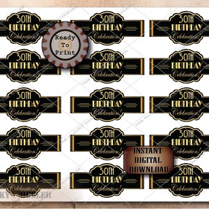 30th Birthday Cigar Labels Printable JPG File Digital Download - Etsy