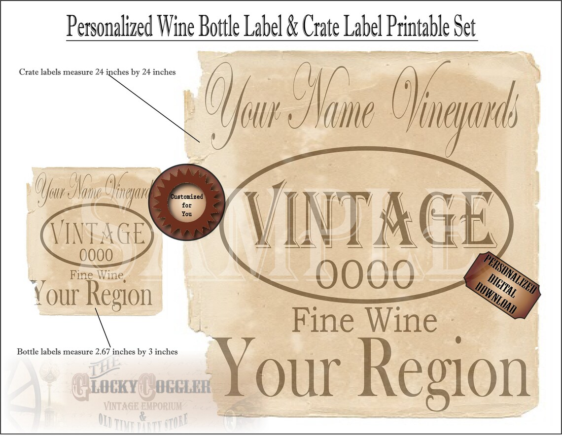 CUSTOM Bootlegger Labels Printable Set 1 Jpg of 6 Bottle | Etsy