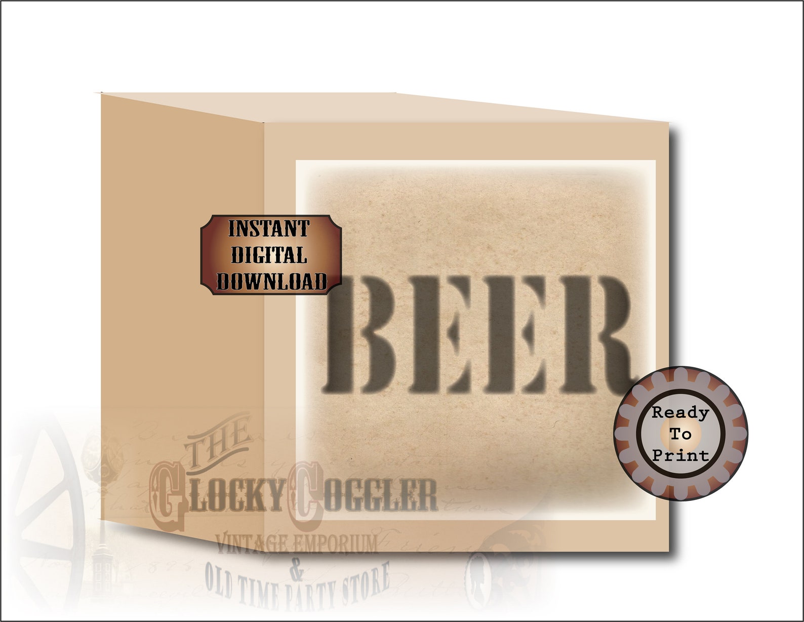 Crate Labels 6 Prohibition 8X8 Inch Set of Printable Files - Etsy