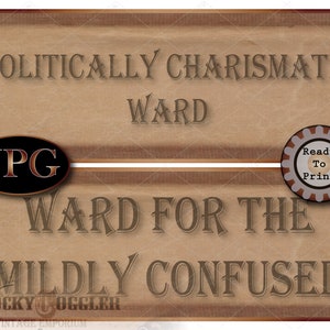 ASYLUM WARD SIGNS Asylum Printable Party Prop Set ~ Jpg Digital Files ...