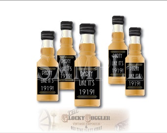 Mini Booze Bottle Labels Printable 32 Bootleg Prohibition | Etsy