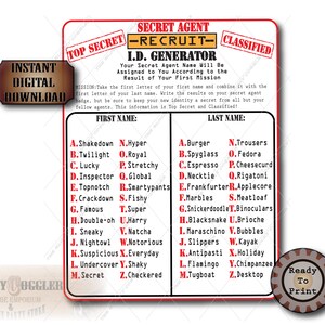 Spy Secret Agent I.D. Digital Set MURDER MYSTERY Detective Party Props ...