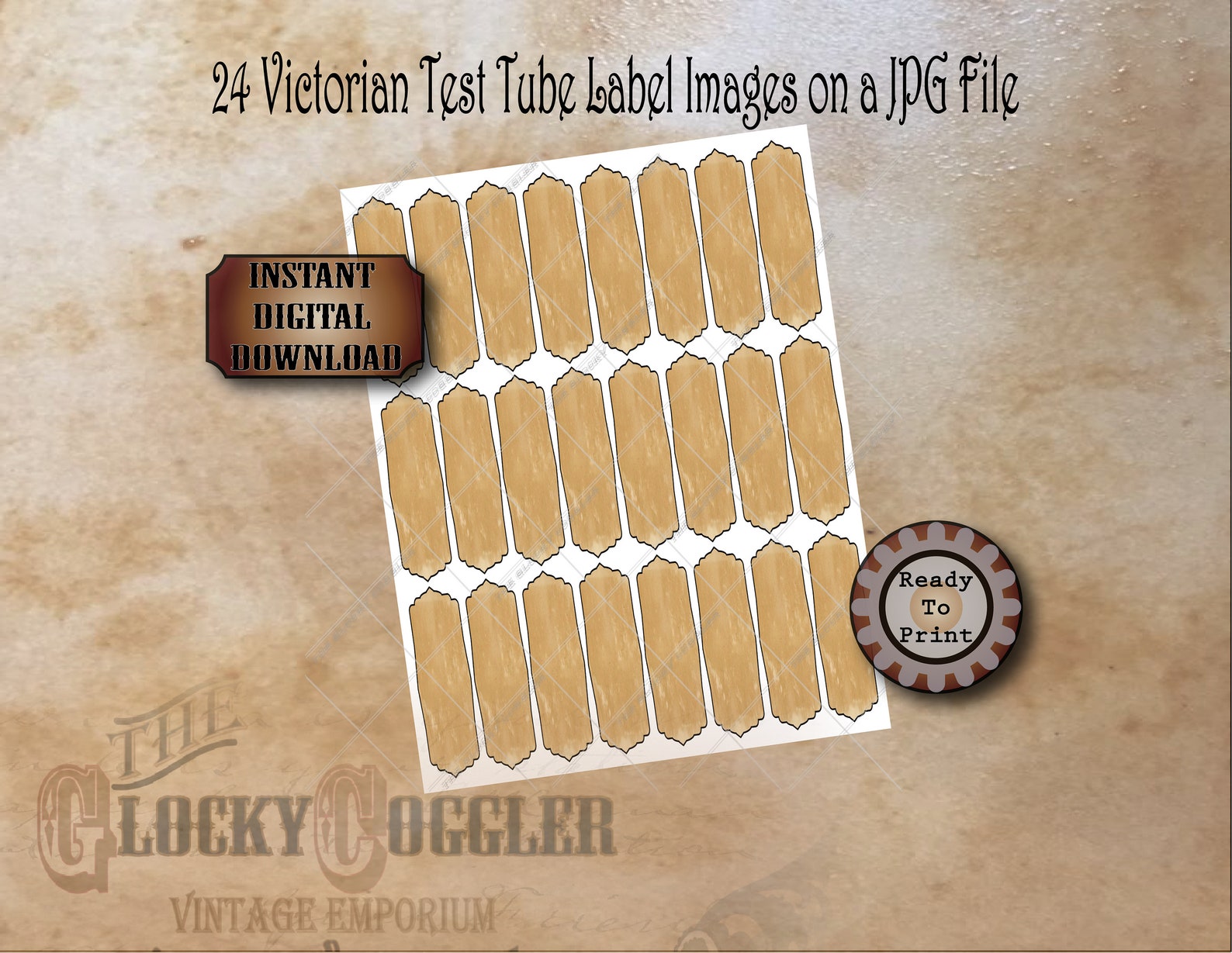 25 Test Tube Labels Printable JPG & PNG File Victorian - Etsy