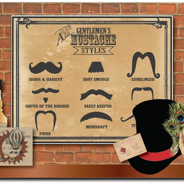 Mustache Poster - Etsy