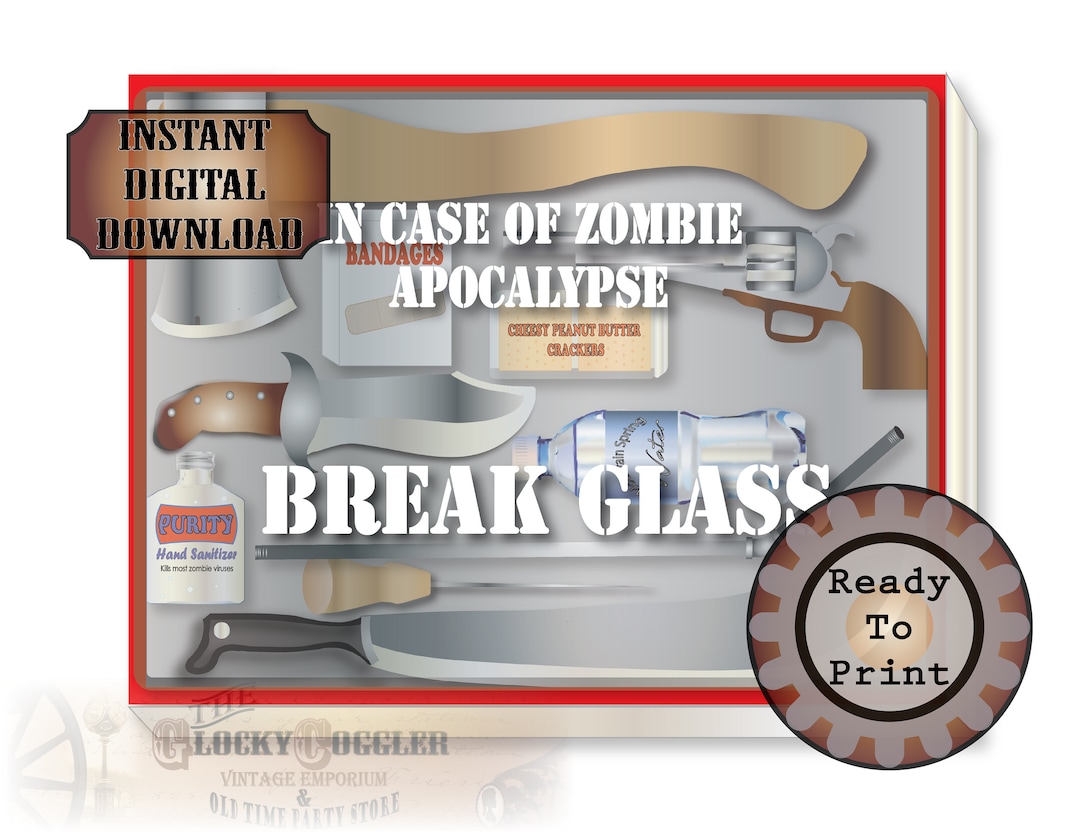 Escape Room Zombie Apocalypse Game Prop Printable Set~ Digital JPG ...