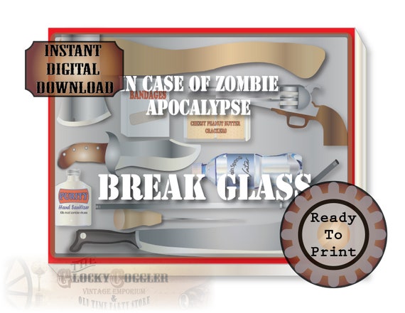 Escape Room Zombie Apocalypse Game Prop Printable Set Digital | Etsy