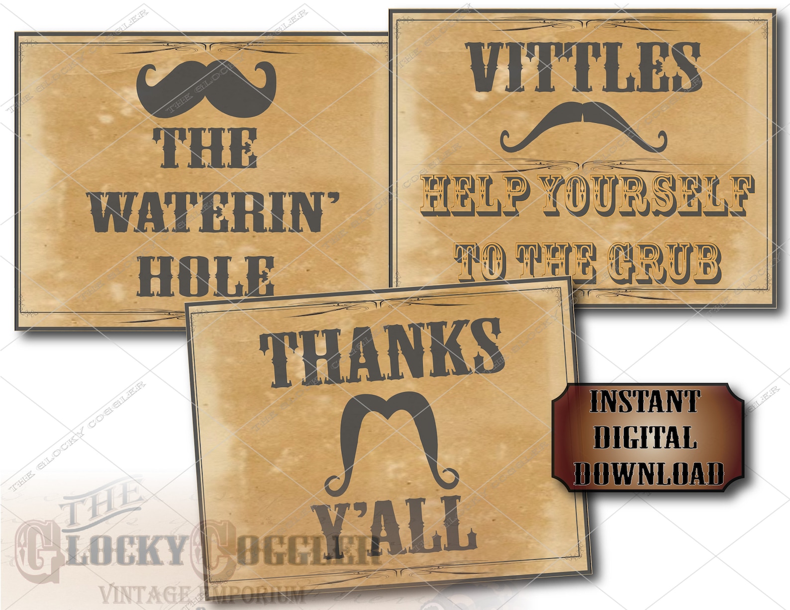 22 Piece Wild West Printable Party Pack WANTED Poster & - Etsy