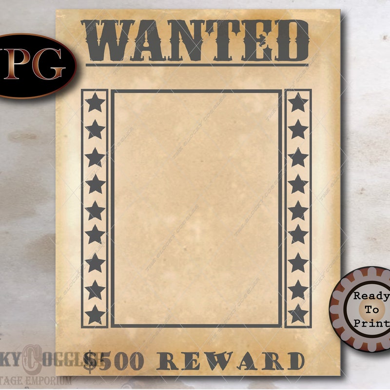 Wanted Poster - Etsy