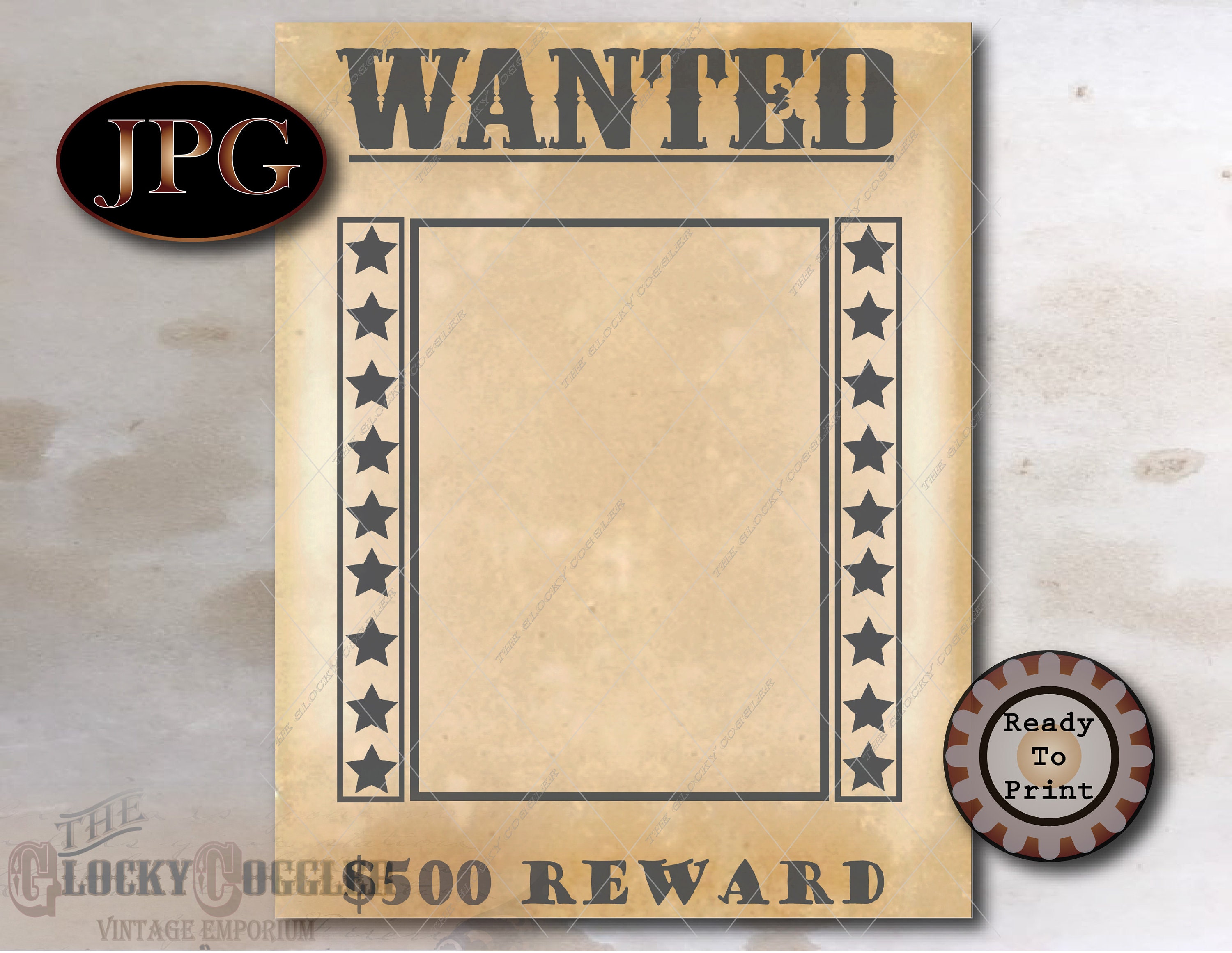 Old Western Wanted Poster Template