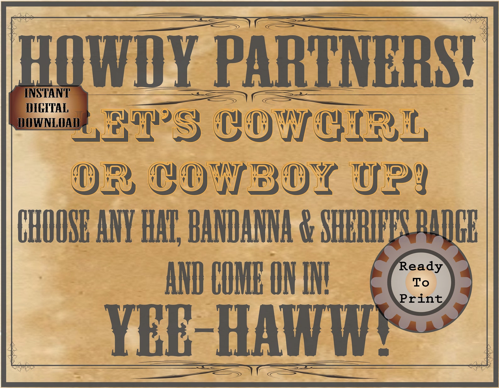 8 Sign Wild West Printable Set WANTED Poster Vittles - Etsy