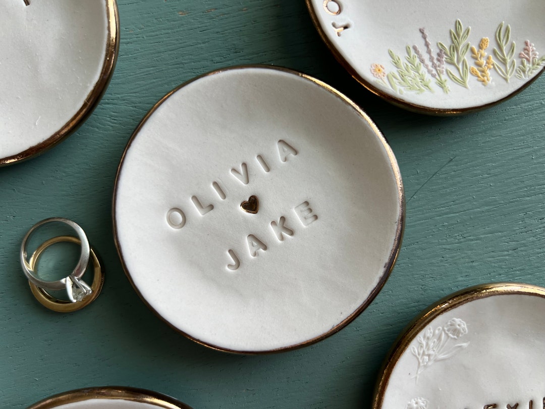 Personalized Ring Dish - Porcelain Name - Etsy