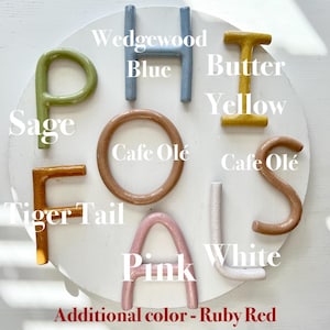 Ceramic Letters - Custom Name Sign - Nursery Name - Wall Words - Etsy