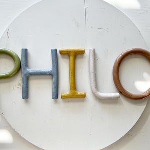 Ceramic Letters - Custom Name Sign - Nursery Name - Wall Words - Etsy