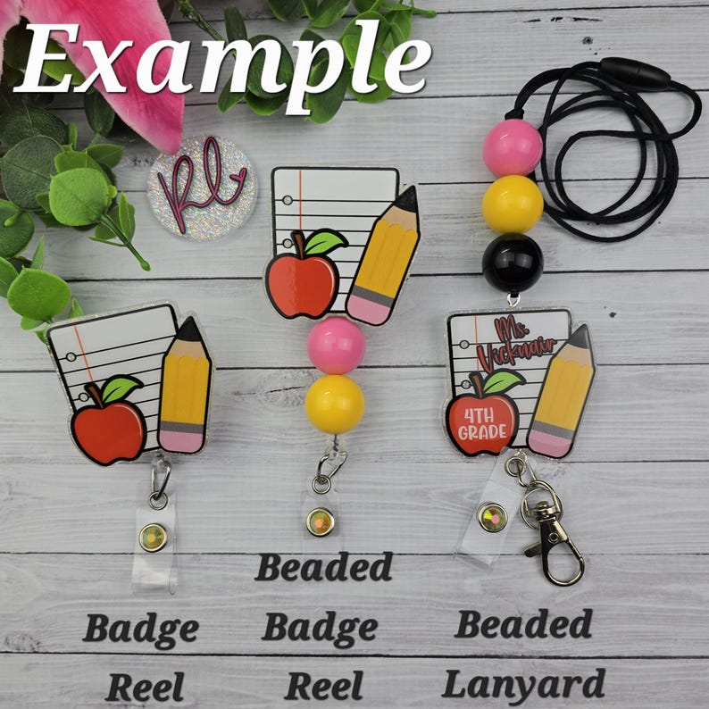 Glitter Badge Reel | Crayon Box Lanyard | Key Ring | ID Holder ...
