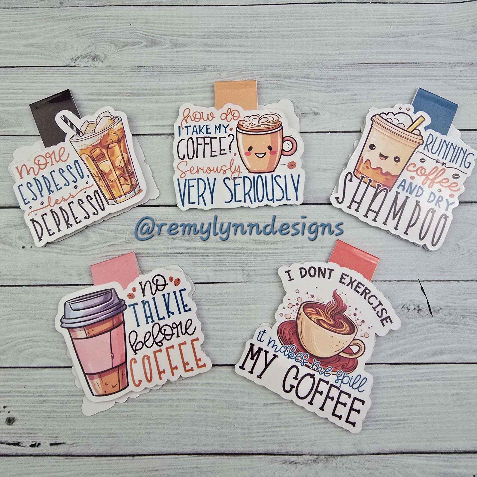 Coffee Magnetic Bookmarks – Practical Page Holders | Perfect for Books ...