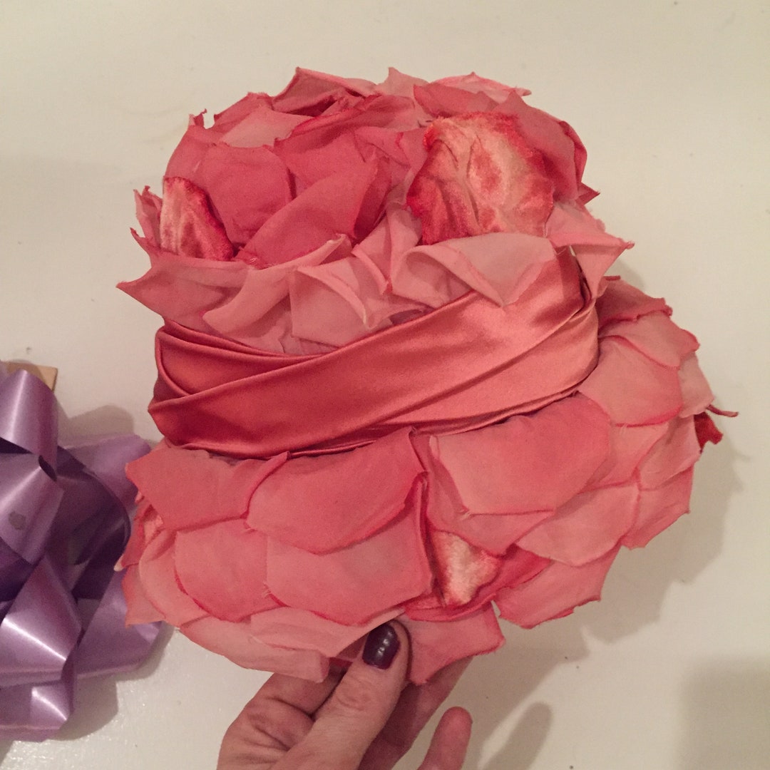 MISS DIOR Pink Rose Petals Hat Vintage - Etsy