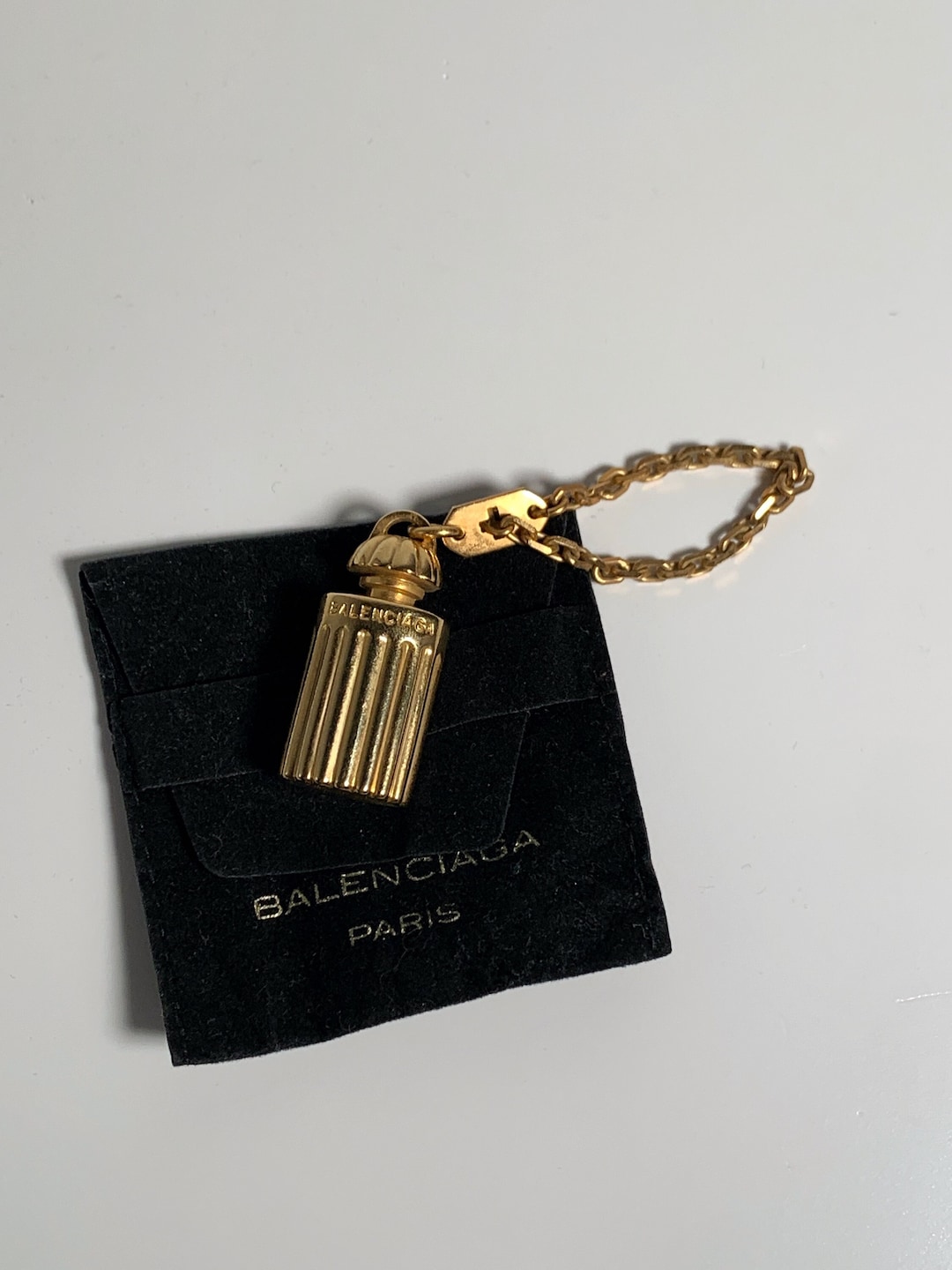 80s Balenciaga Keychain / Vintage Balenciaga Perfume Bottle Charm ...