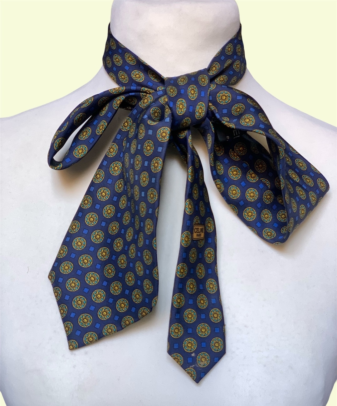 Vintage Celine Silk Necktie, French Fashion Designer Tie, Celine Paris ...