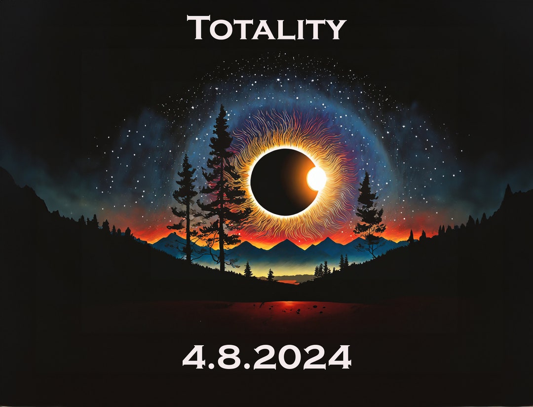 Totality-solar Eclipse 2024 - Etsy