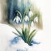 Watercolor Snowdrops - Etsy UK