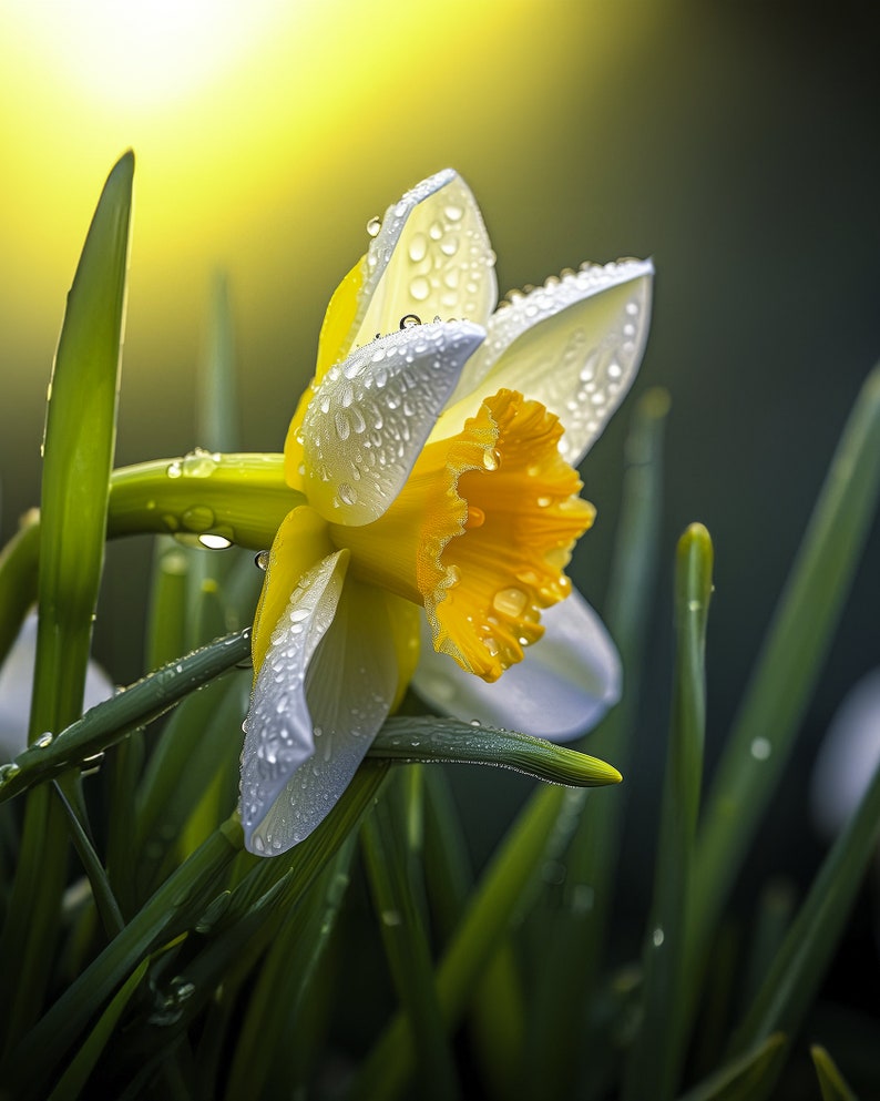 Daffodil With Dew - Etsy