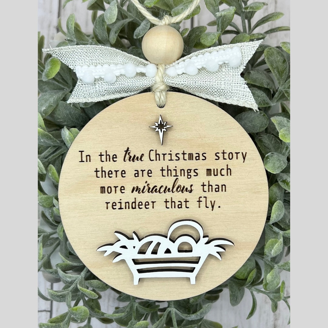 True Christmas Story Christmas Ornament Christian Ornament Religious ...