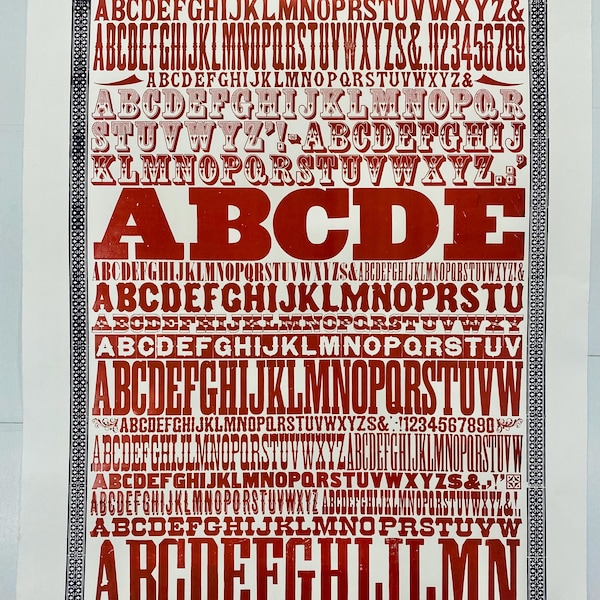 Type Specimen Poster - Etsy