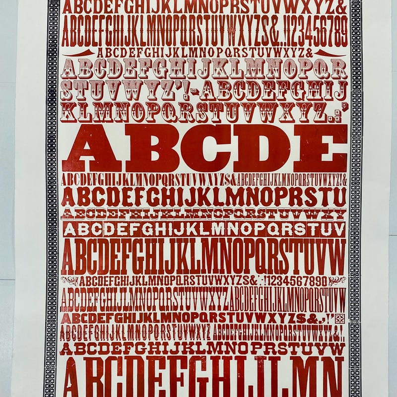 Type Specimen Poster - Etsy