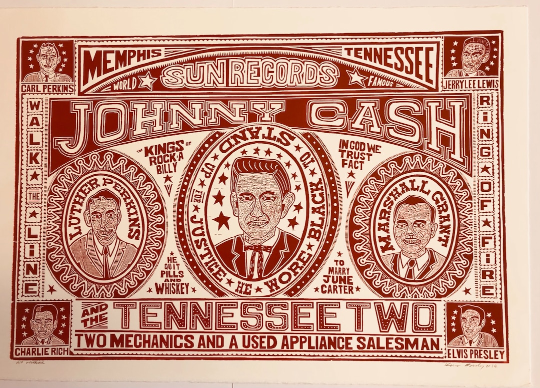 Johnny Cash - Fine Art Edition Print - Etsy
