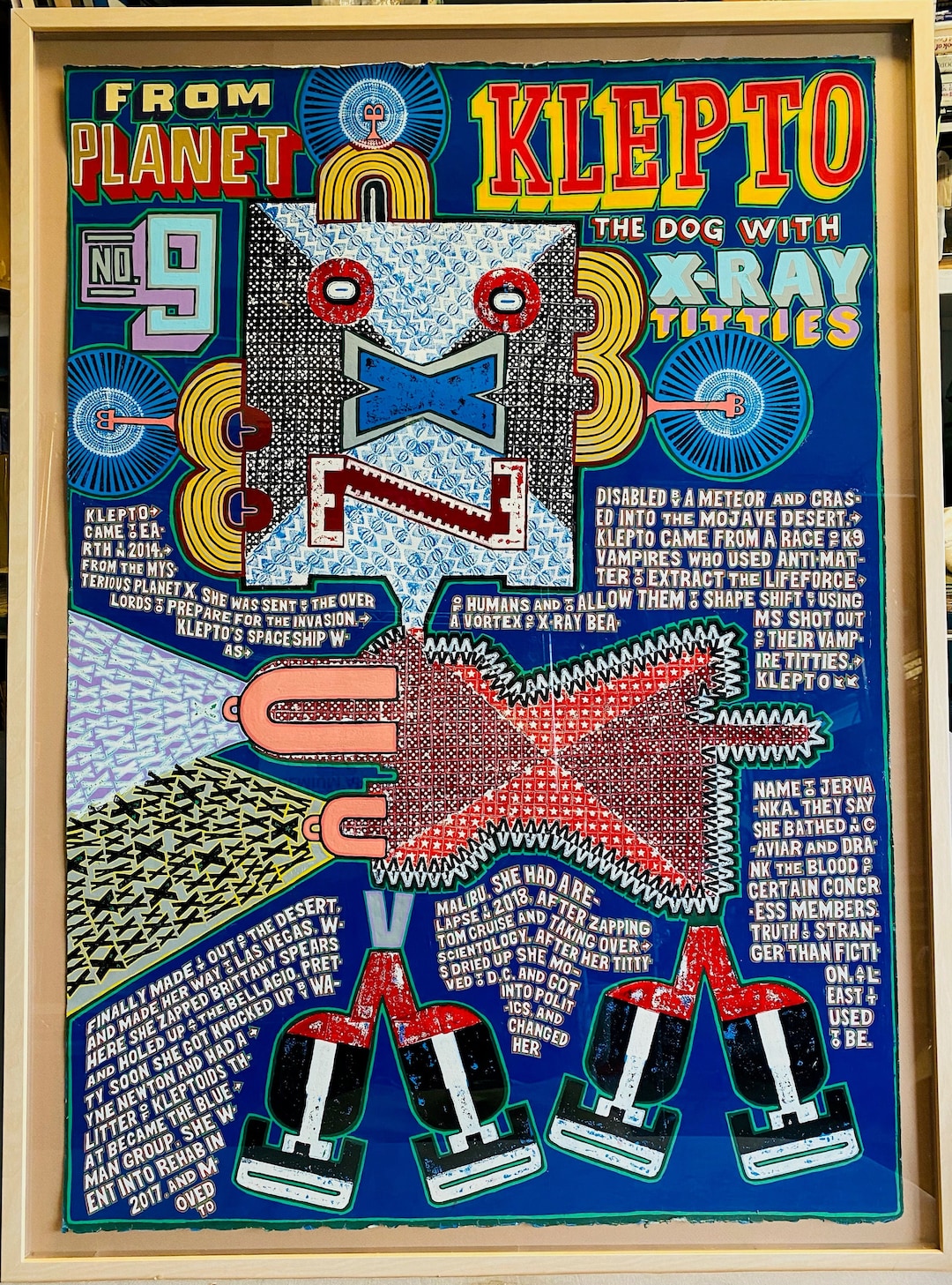 Klepto, the Dog With X-ray Titties - Original - Hand Painted - Unique ...