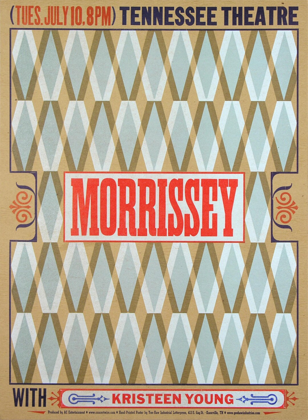 MORRISSEY Hand Printed Letterpress Poster - Etsy
