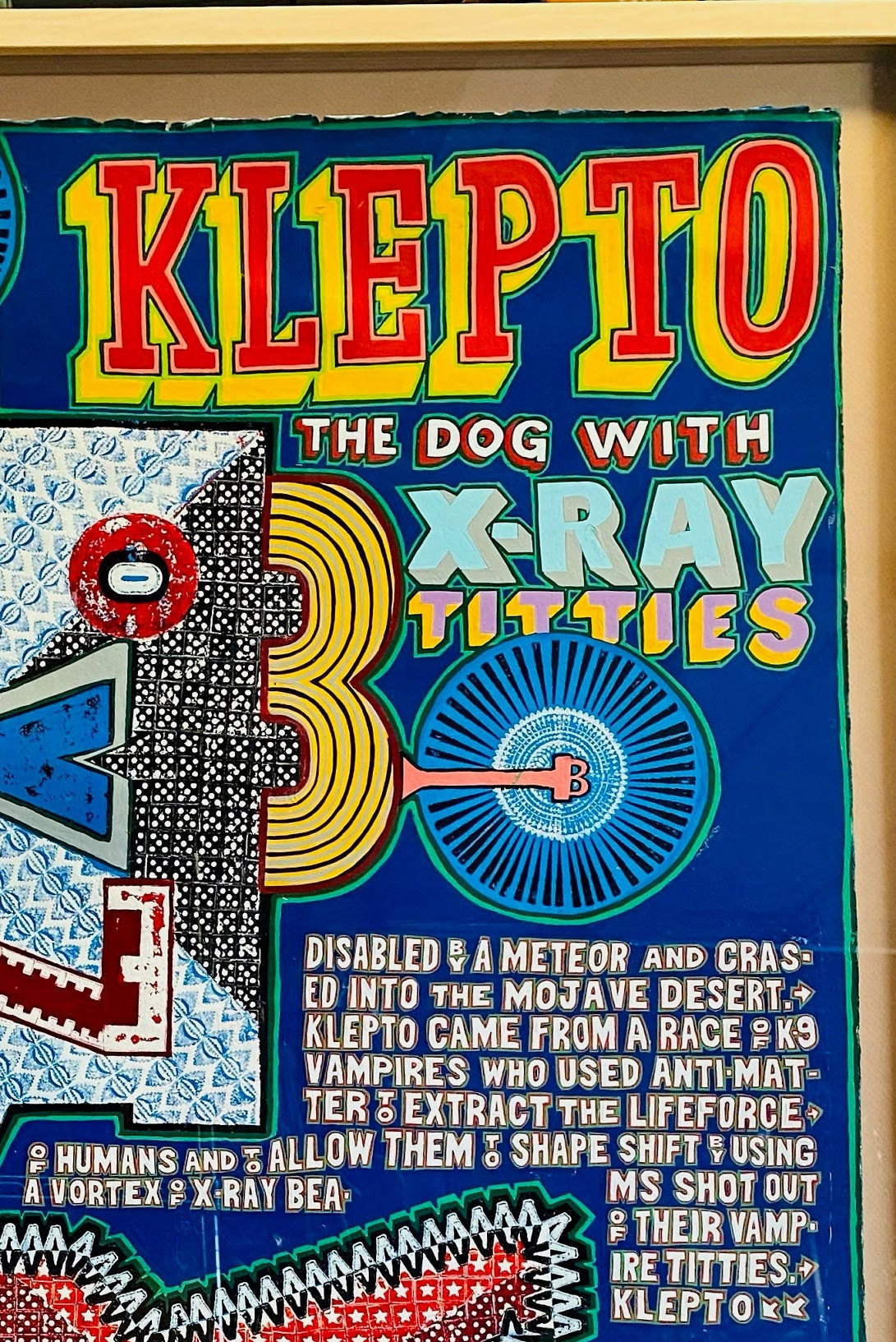 Klepto the dog with X-Ray titties Original Hand Painted | Etsy