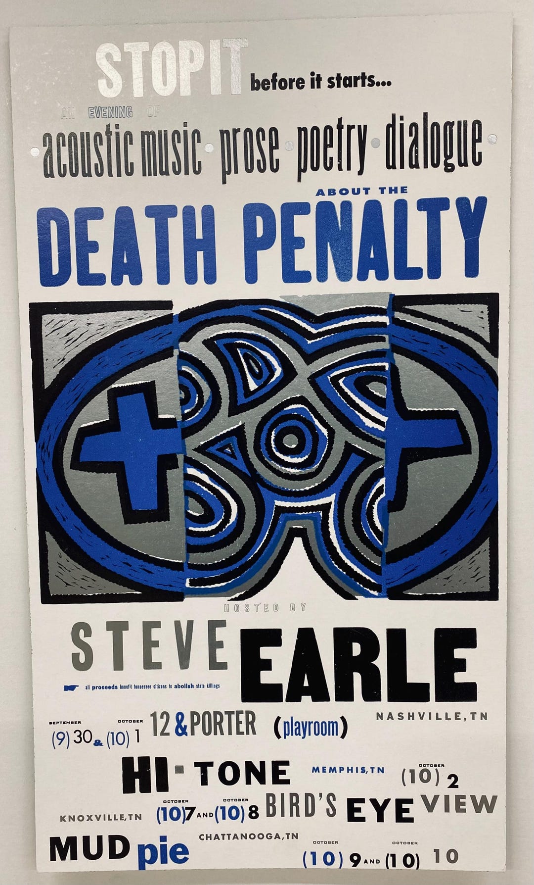 Steve Earle - Death Penalty Poster - Etsy
