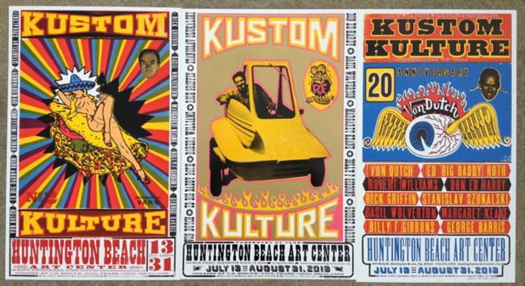 3 Kustom Kulture II Letterpress Exhibit Posters Honoring Robert ...