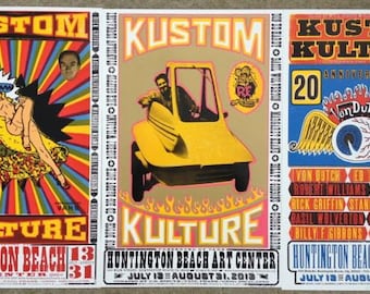 Kustom Kulture II Letterpress Exhibit Poster Honoring Von | Etsy
