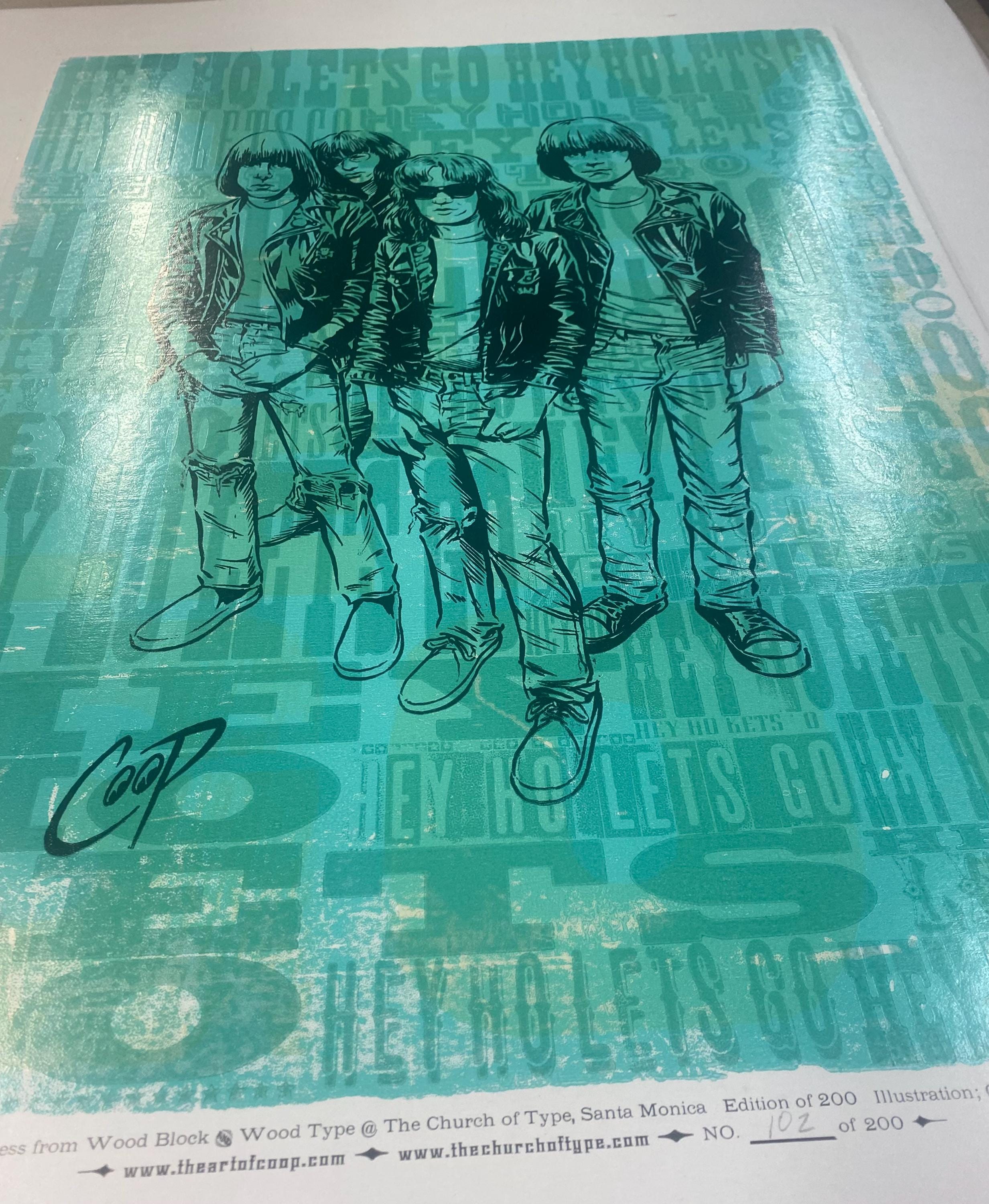Hey Ho, Let's GO! Ramones, Illustration by COOP - Etsy