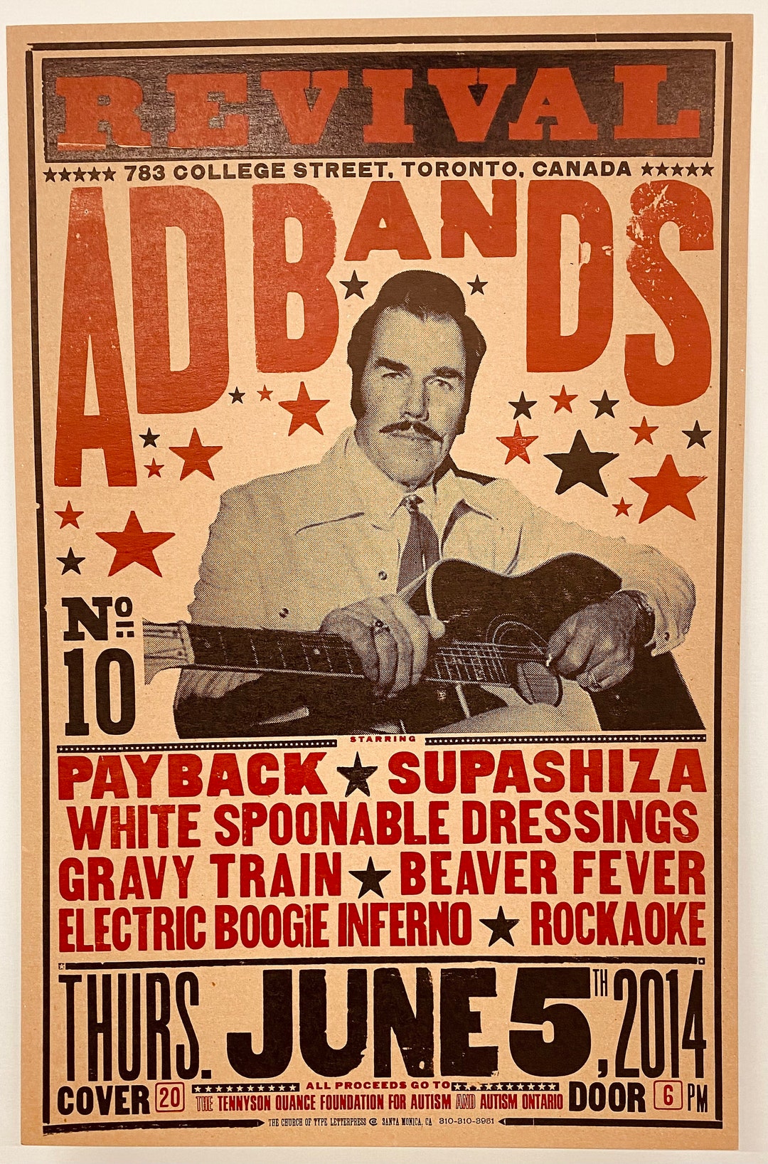 Hand Printed Letterpress Poster: Slim Whitman Tribute, Toronto - Etsy