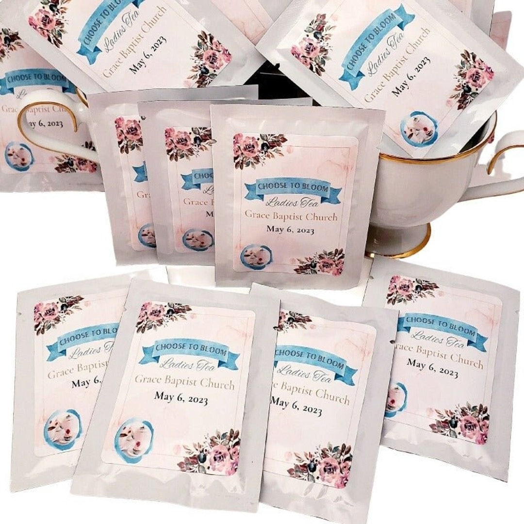 Create Your Own Personalized Tea Bag Party Favor, Custom Party Favor ...